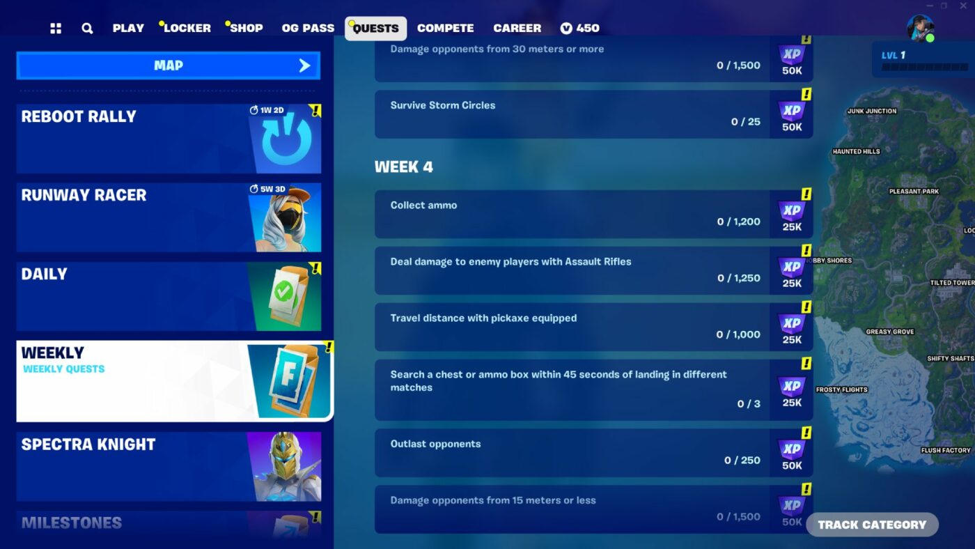 Fortnite OG Week 4: All Weekly Quests