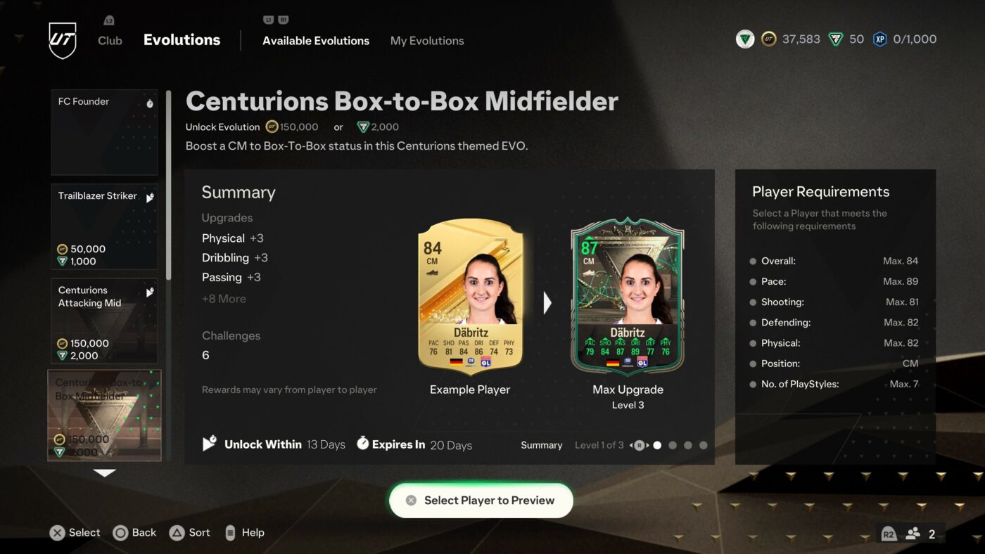 EA FC 24: Centurions Box-To-Box Midfielder Evolution Upgrade - Best ...