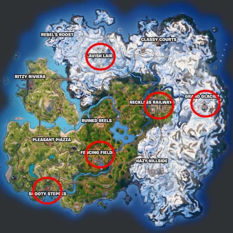 Fortnite: All Mod Bench Locations in Chapter 5 Season 1